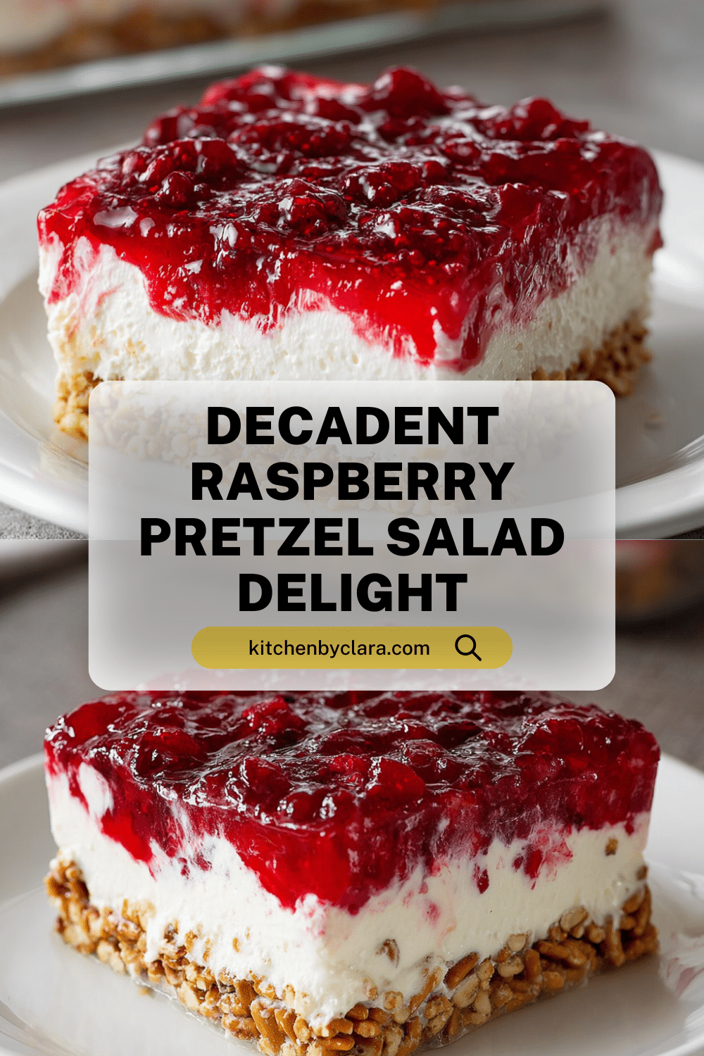 Raspberry Pretzel Salad Recipe - Sweet, Salty, and Creamy Delight