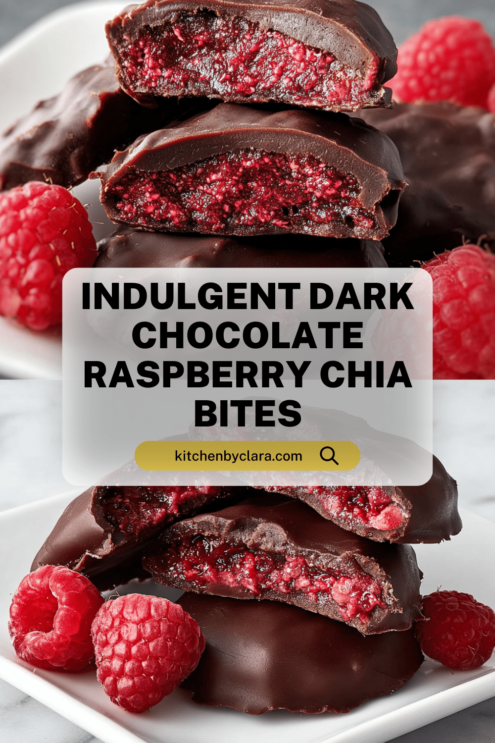 Dark Chocolate Raspberry Chia Bites - Decadent Snack Recipe