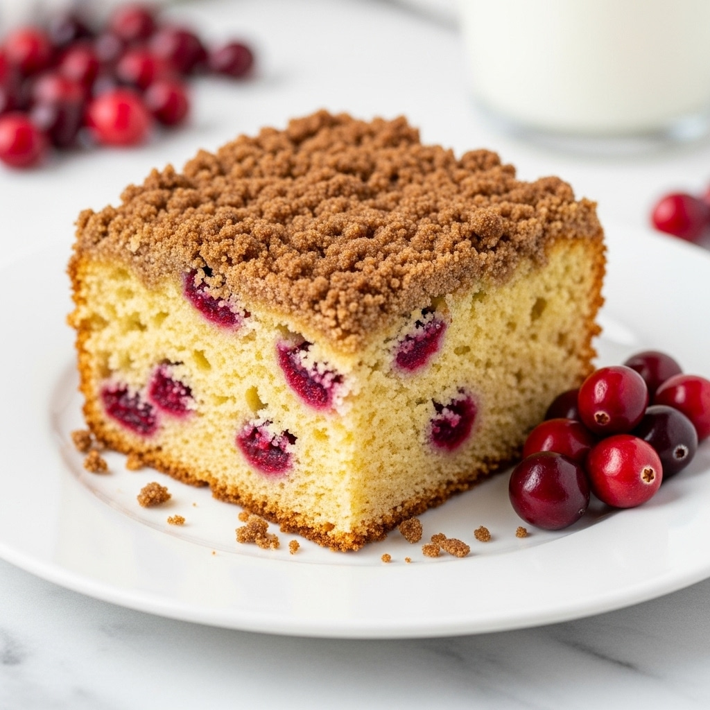 Cranberry Eggnog Coffee Cake - Festive Holiday Breakfast Favorite