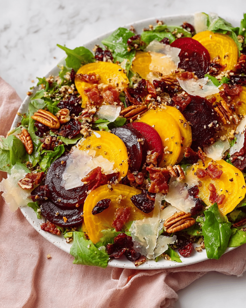 Pear and Pecan Salad with Crispy Prosciutto & Parmesan