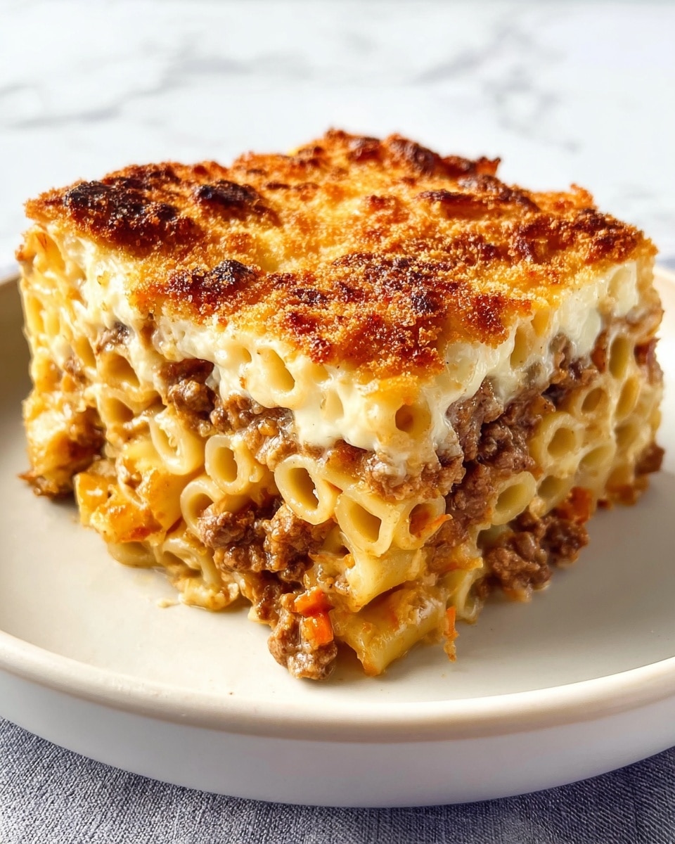 Pastitsio Greek Baked Pasta with Meat & Bechamel